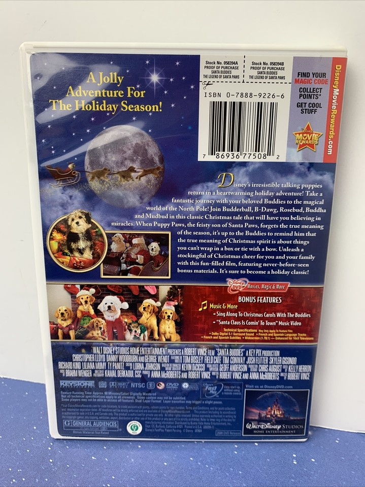 Disney Santa Buddies (DVD, 2009) Holiday Movie Puppies 786936775082| eBay