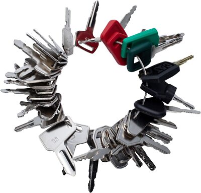 39 Heavy Equipment Construction Key Set Fits Case, JCB, Komatsu, CAT ...