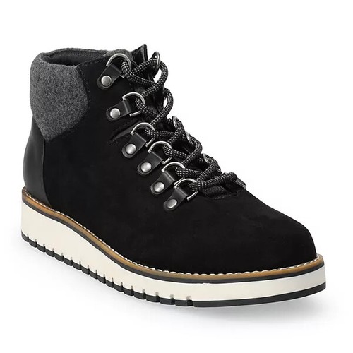 Women’s Sonoma Ortholite Eco Katherina MATTE BLACK Suede HIKER BOOTS SZ ...