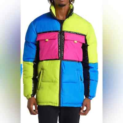 WESC Colorblock Printed Puffer Jacket - NEW | eBay