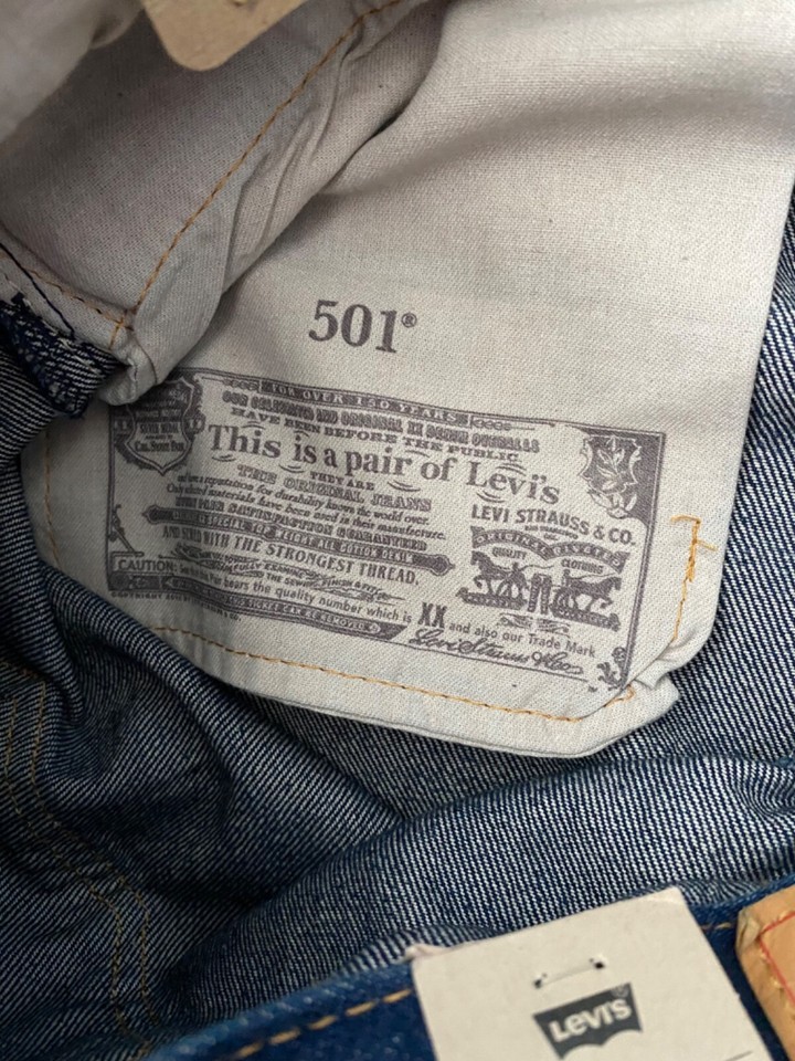 Levi's Levis Men's Nwt 501 Straight Leg Dark Wash 005013402 Jeans 44 x ...