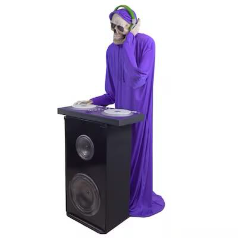 Haunted Living 5.5Ft Bluetooth Reaper DJ Skeleton Animatronic | eBay