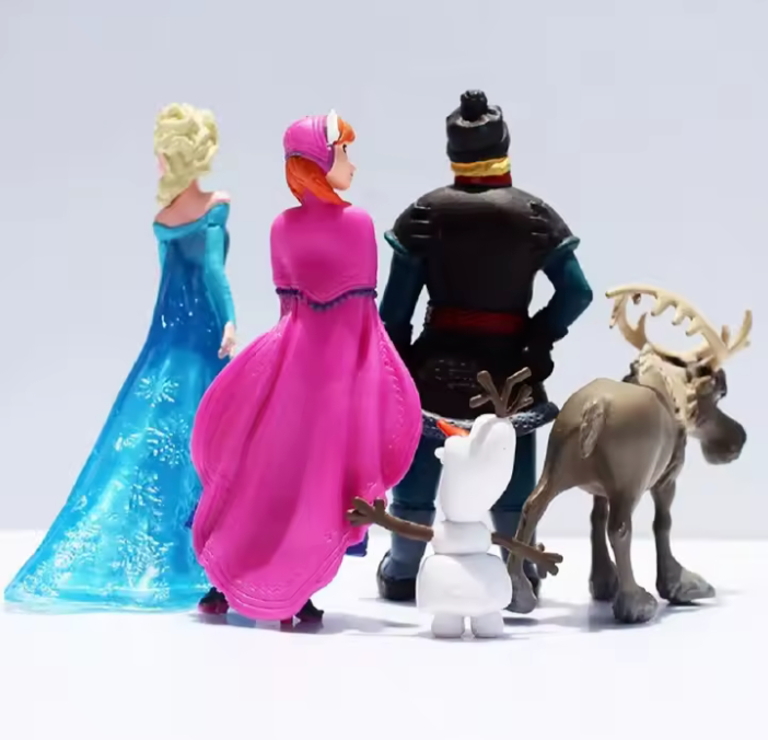 FROZEN FIGURES SET (5 FIGURES) 2.5" TO 4" HIGH-PVC-UNBRANDED- FREE ...