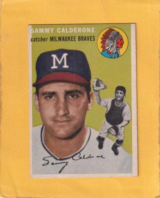 1954 Topps #68 Sammy Calderone Milwaukee Braves VG+ Very Good Plus ...