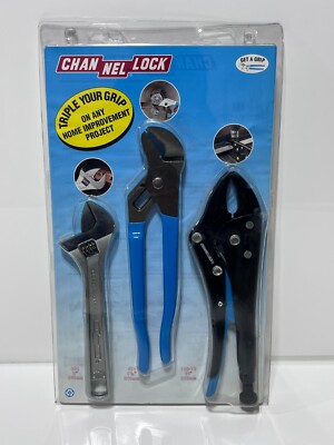 Channellock USA CAG1 (NOS) Get A Grip 3pc Pliers Wrench Set - 808, 420 ...