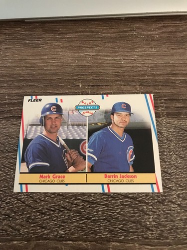 1988 Fleer Baseball Card Mark Grace & Darrin Jackson Rookie Chicago ...