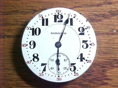 Hamilton 16S 21J Grade 992 Second Model Open Face Lever Set Nickel ...