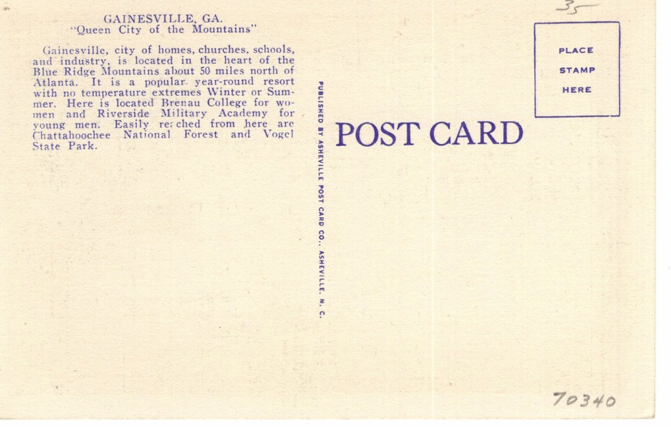 Vintage Postcard GA Gainesville City Hall at Night Linen -1335 | eBay