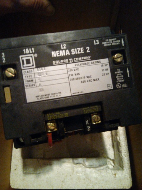 Square D 8502 Sd02 NEMA Size 2 Magnetic Contactor for sale online | eBay
