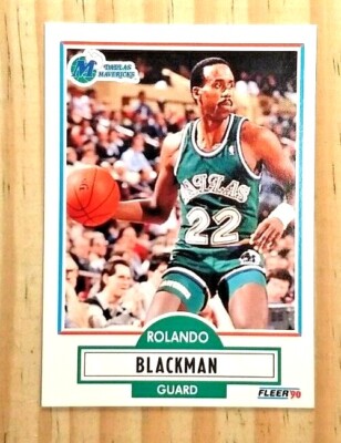1990 91 Fleer Rolando Blackman Card 38 Nr Mint Mavericks Knicks Kansas