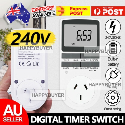 Digital Timer Switch Socket Electric Programmable Power 240V AU Plug Clock | eBay Australia