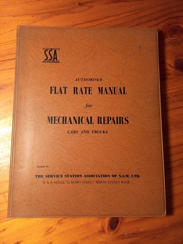 Service Station FLAT RATE MANUAL FOR MECHANICAL REPAIRS for cars ...