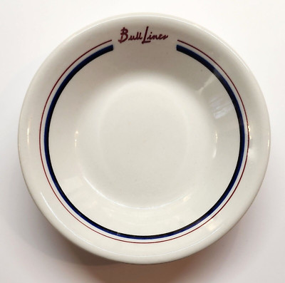 VINTAGE SIDE DISH / BULL LINES STEAMSHIP COMPANY / PUERTO RICO 1950's ...