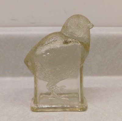 Vintage BABY CHICK Standing Victory Glass Co. Candy Container Glass ...