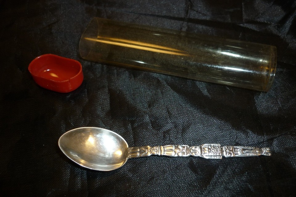STERLING SILVER ALASKA INDIAN TOTEM POLE SPOON MINIATURE | eBay