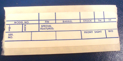 Vintage Smith & Wesson Blank End Box Label set of 4 Self Adhesive S&W ...