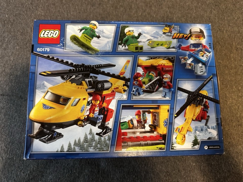 60179 AMBULANCE HELICOPTER lego city town EMS legos set skier NEW | eBay