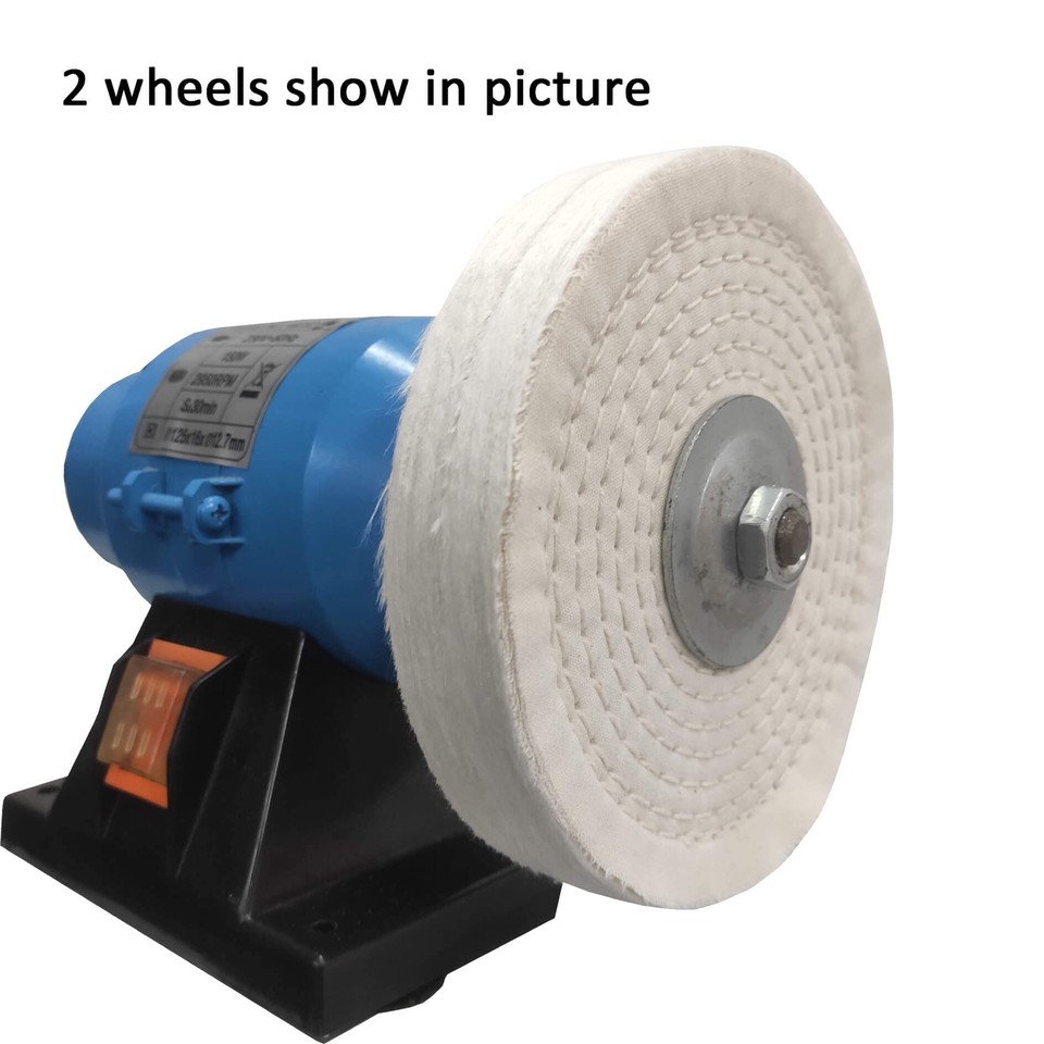 2PC 6 Inch Polishing Buffing Wheels for Bench Grinder Spiral Sewn with ...