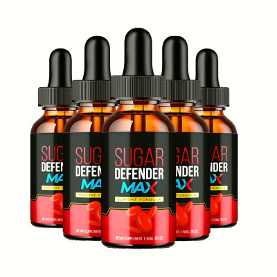 5-Pack Sugar Defender Max Drops, SugarDefender Drops Max Blood Sugar ...