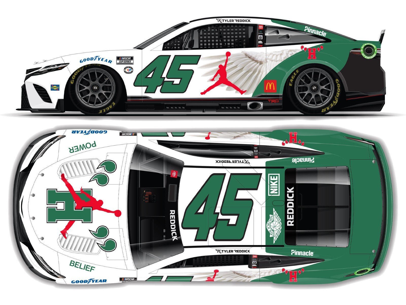 PRE-ORDER 2023 Tyler Reddick #45 Jordan Brand Jumpman "H" Wings 1:64 ...