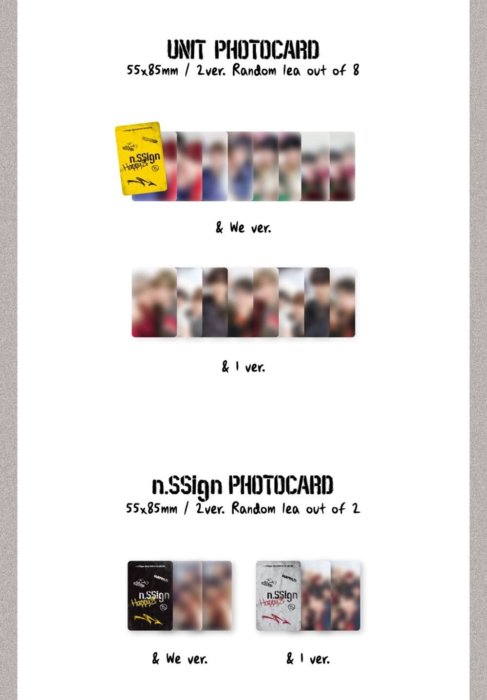 [1P] n.SSign - 2nd MINI ALBUM [Happy &] Photo Book Card Sticker Poster ...