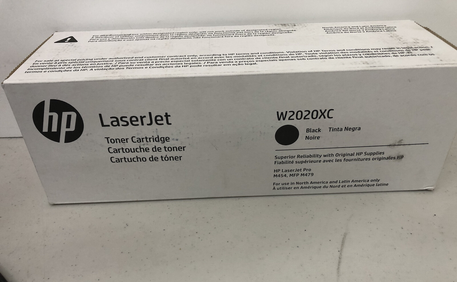 HP 414X W2020XC Black High Yield Toner Cartridge Laser M454 PMFP M479 ...