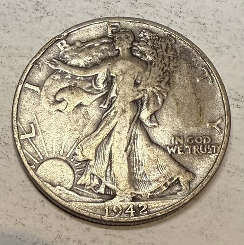 1942-P Walking Liberty Half Dollar Coin - 90% Silver - Collectible US ...