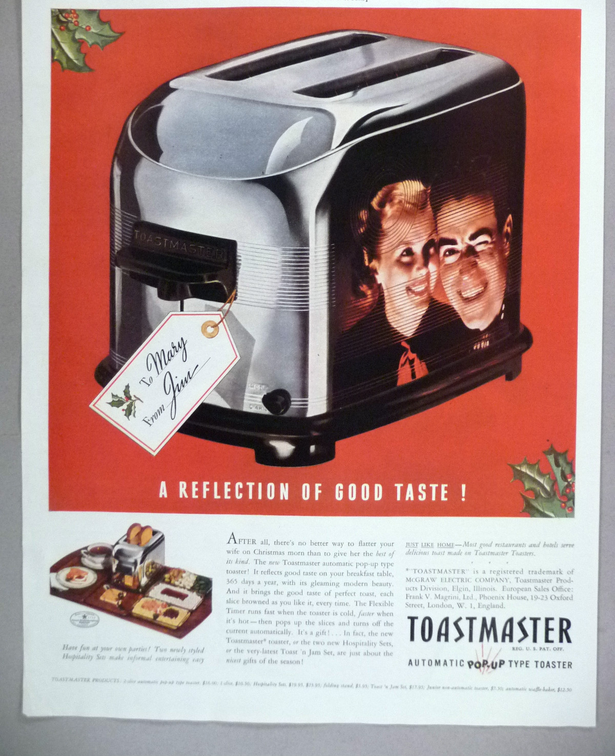 Toastmaster Toaster PRINT AD - 1938 ~~ Christmas | eBay