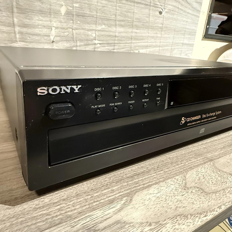 Sony CDP-CE375 5-Disc Changer CD Compact Disc Player Optical Out Remote ...