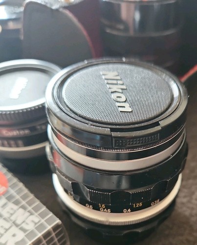 Vintage Nikon F 35mm Camera W/Filters Lens Adapter Extension Converter ...