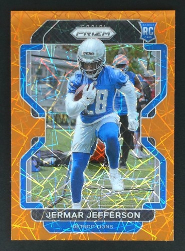 2021 Panini Prizm Jermar Jefferson #404 FOOTBALL CARD Lions RC Lazer | eBay