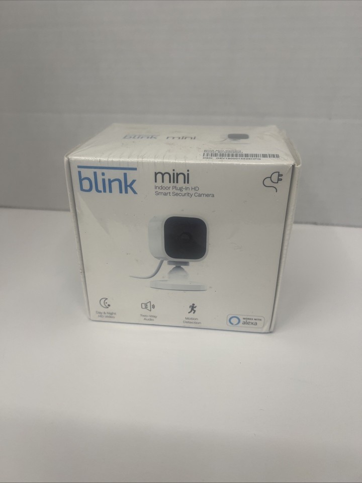 Blink Mini Indoor Plug-In Live HD Smart Security Camera (New in Box ...