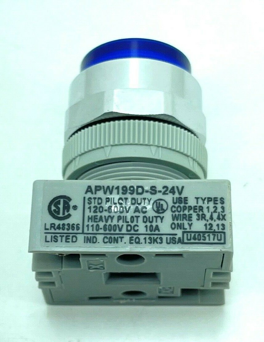 IDEC APW199D-S-24V Pilot Blue Light Direct 24v Full Voltage LED ...