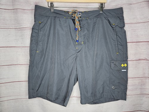Robert Graham Swim Trunks Mens 3XL TG Gray Board Shorts Mesh Lining | eBay