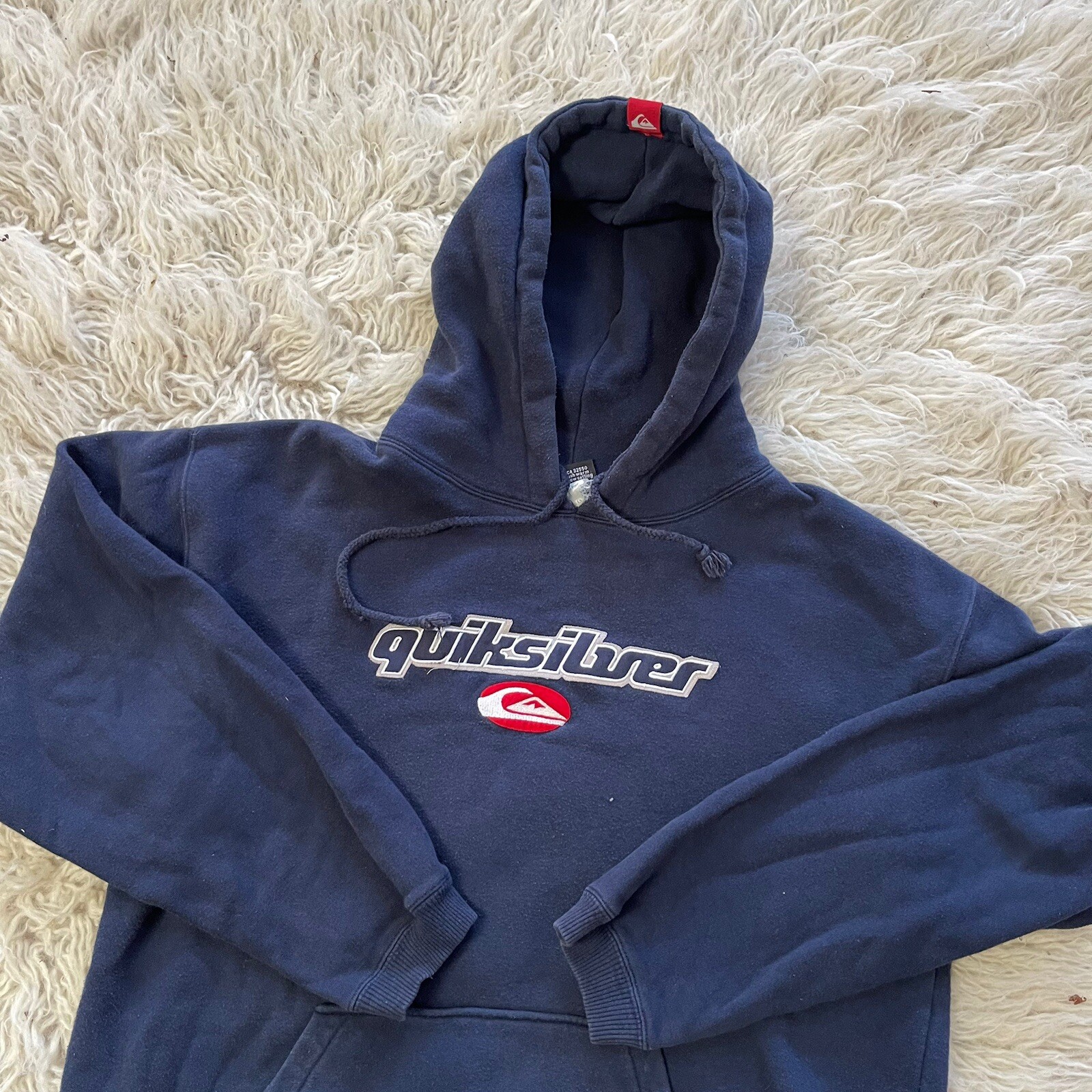 Vintage Quiksilver Hoodie Sweatshirt Adult Large Blue… - Gem