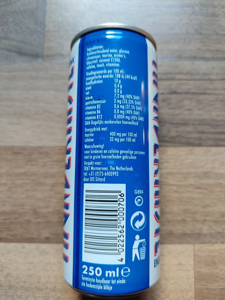 Leere Dose Thundertaste 1996 Energy Drink ID&T MOH Thunderdome Hardcore ...