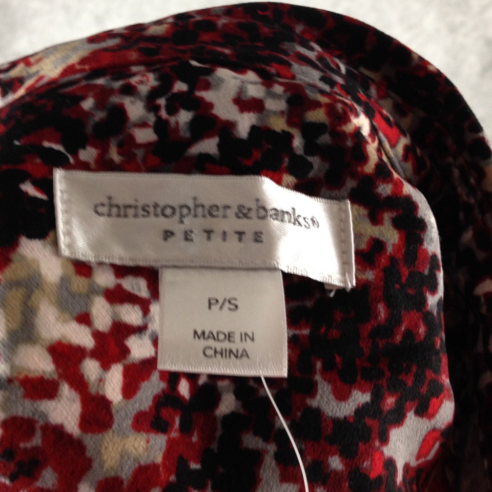 $45 Christopher & Banks womens floral multicolor jacket PS button up ...