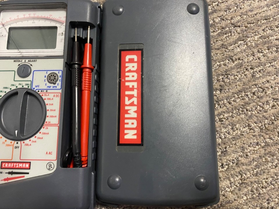 Craftsman 65EA Multimeter 9 82320 Digital & Analog W/ Case | eBay