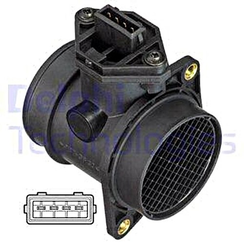 DELPHI Mass Air Flow Meter MAF For AUDI ALFA ROMEO VW SKODA FIAT A3 ...