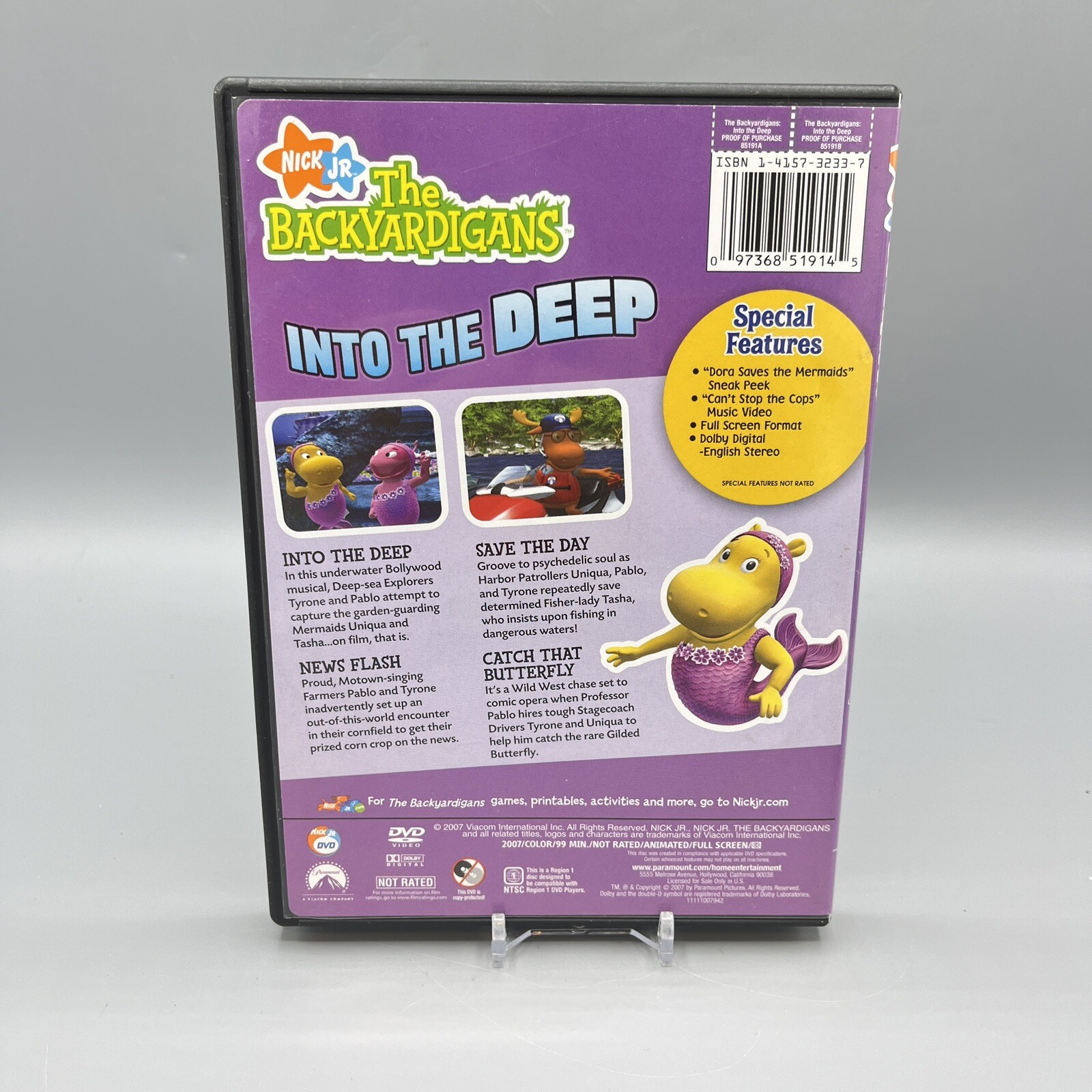 Lot of 3 DVD The Backyardigans Mighty Knights, Into the Deep, Elephant ...