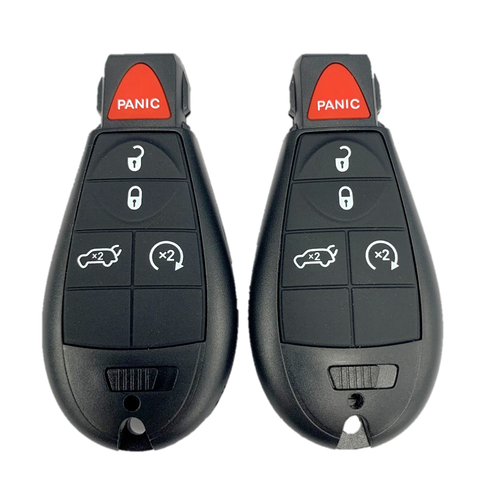 2 New Replacement Keyless Entry Remote Key Fobs Fobik 5 Button SUV Icon ...