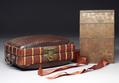 FINE & RARE ! Japanese Meiji Period Stacking Inro Bento Box w/ Grass ...