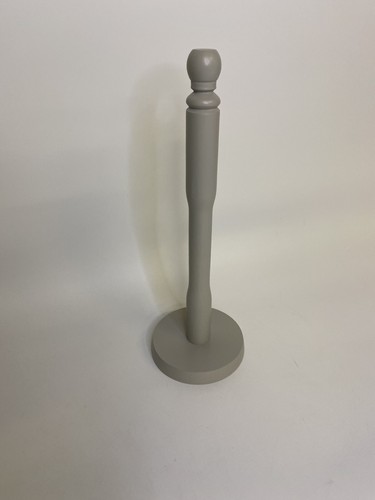 Kitchen Roll Holder Grey Wooden Paper Towel Pole Storage Stand Rack ...