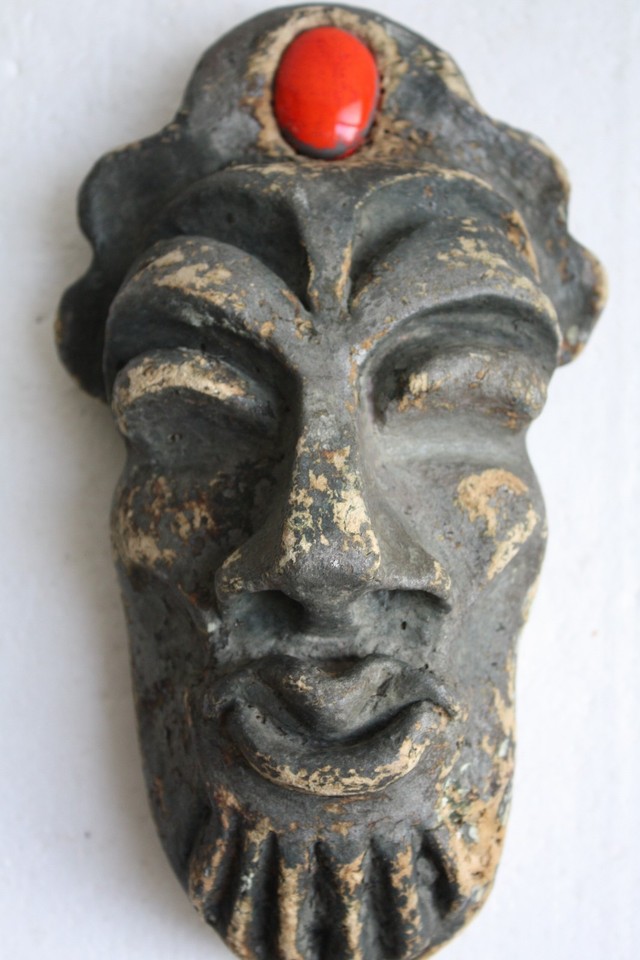 Old Vintage Hand Carved Decorative Wooden Mask Wood Art Home Decor ...