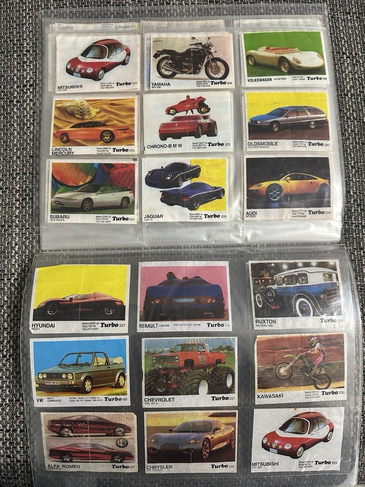 Lot Of 36 Turbo Sport Chewing Gum Stickers 1990 Year Rare Old Vintage ...