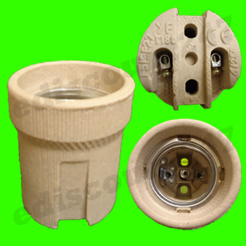 CE CERTIFIED ES E27 EDISON Light Bulb Socket LED Lamp Holder Fitting UK ...