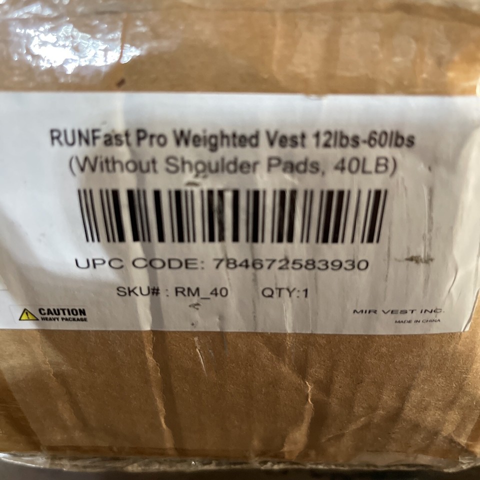 RUNFast RUNmax 12Lbs-60Lbs Weighted Vest Without Shoulder Pads 40 lb | eBay