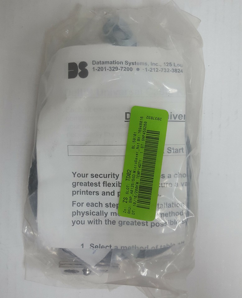 Datamation Systems Dell Universal Cable Lock Kit DS-6-SCK-D A6877871 | eBay