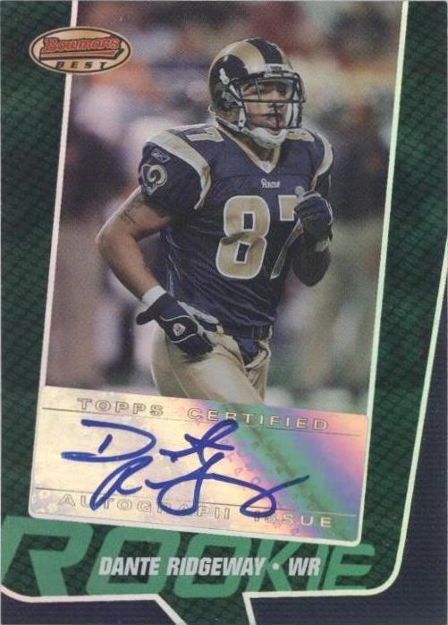 2005 Bowman's Best - Rookie Dante Ridgeway #140 Green /599 (AU, RC) for ...