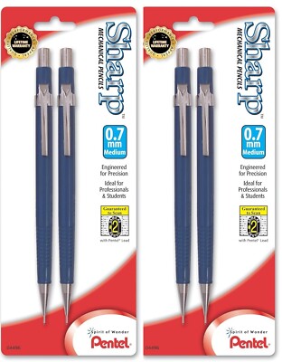 2 Pack Pentel Sharp Mechanical Drafting Pencil, 0.7 mm, Blue Barrel, 2 Packs | eBay
